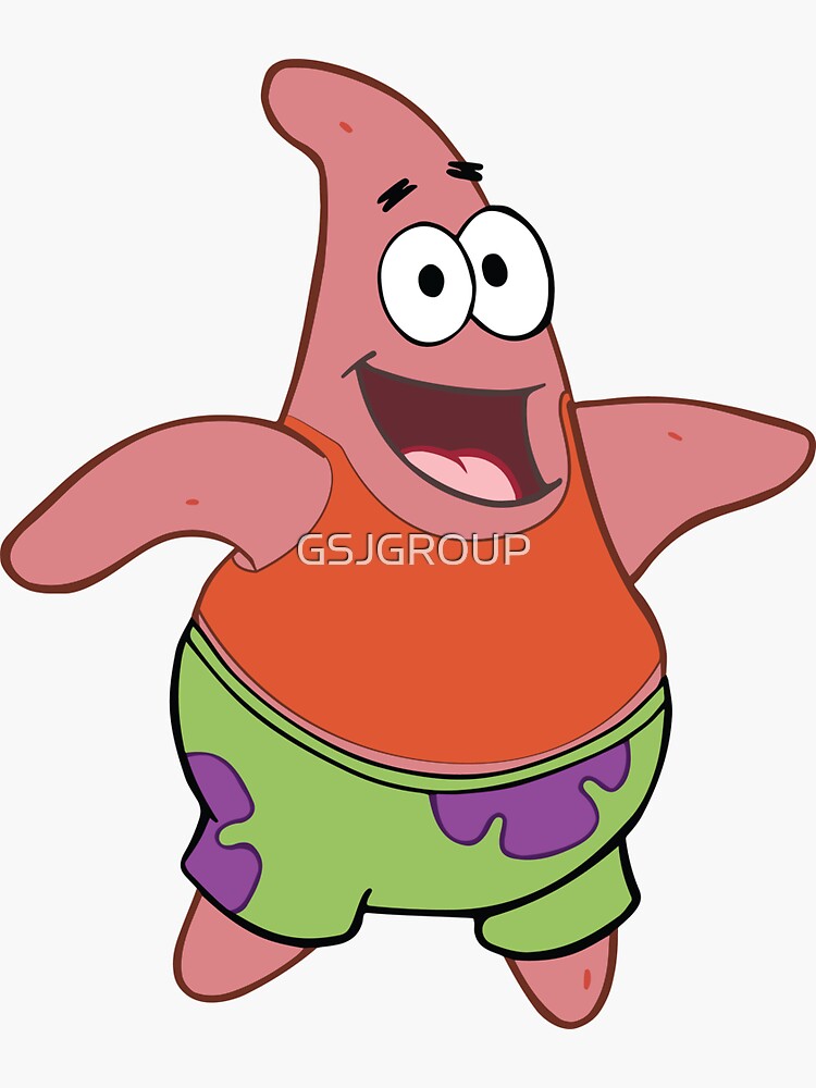 "Modern patrick star" Sticker by GSJGROUP | Redbubble