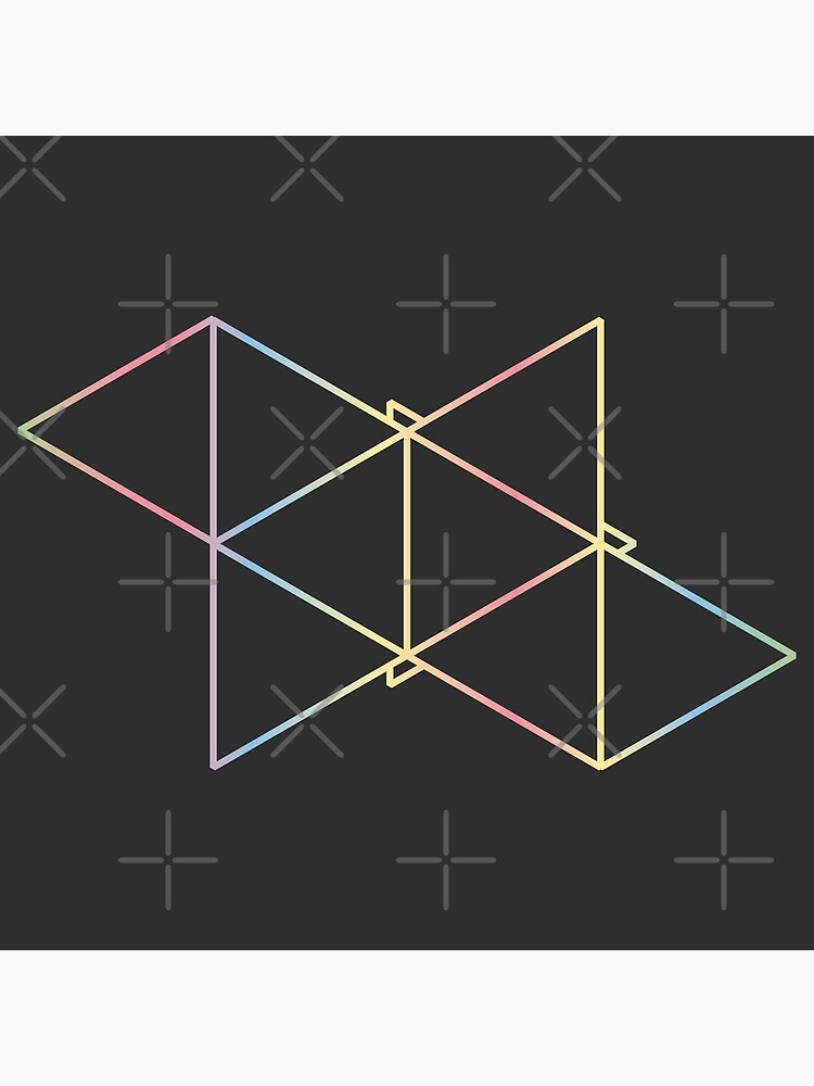 "D8 Dice Net - Rainbow Outline" Poster for Sale by mango20red | Redbubble