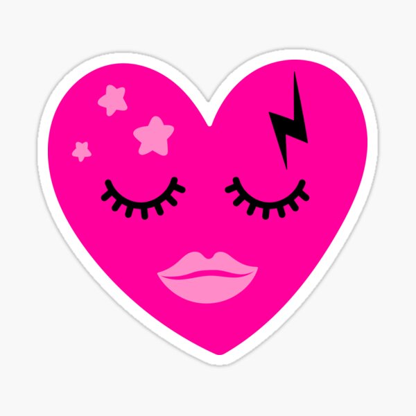 "Preppy Pink heart " Sticker for Sale by Suusck | Redbubble