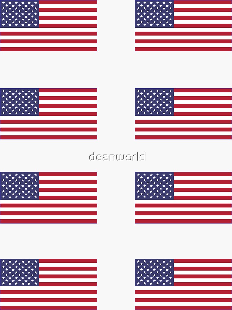 "USA Flag Sticker Sheet" Sticker for Sale by deanworld | Redbubble