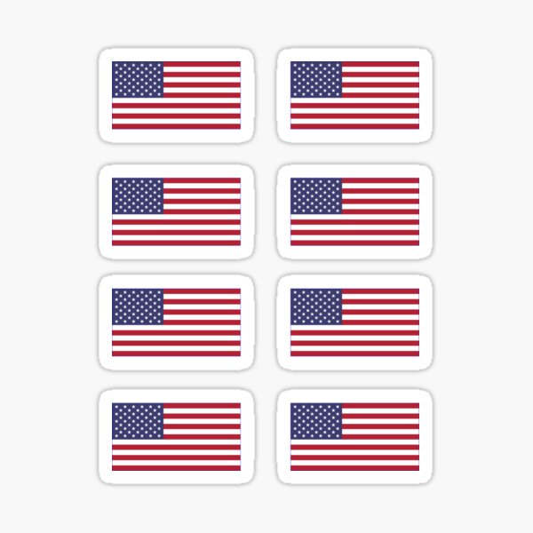 "USA Flag Sticker Sheet" Sticker for Sale by deanworld | Redbubble