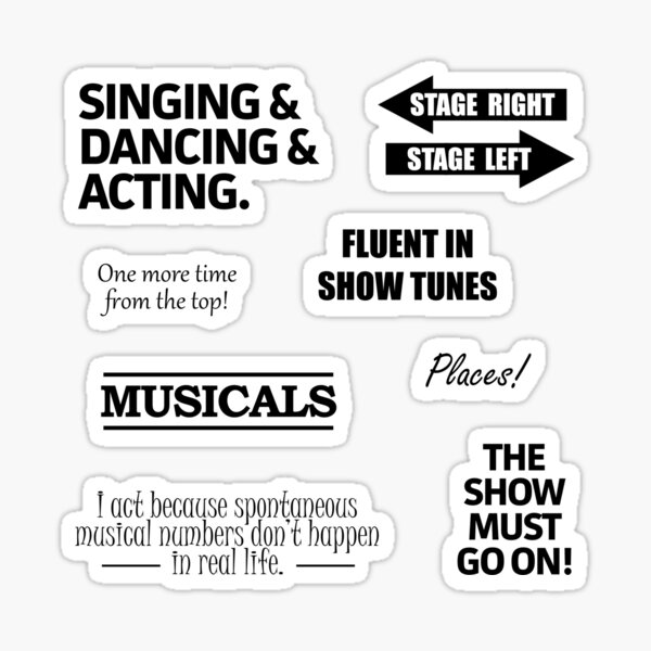 "Theatre Sticker Set 2 - Musicals and More!" Sticker for Sale by ...