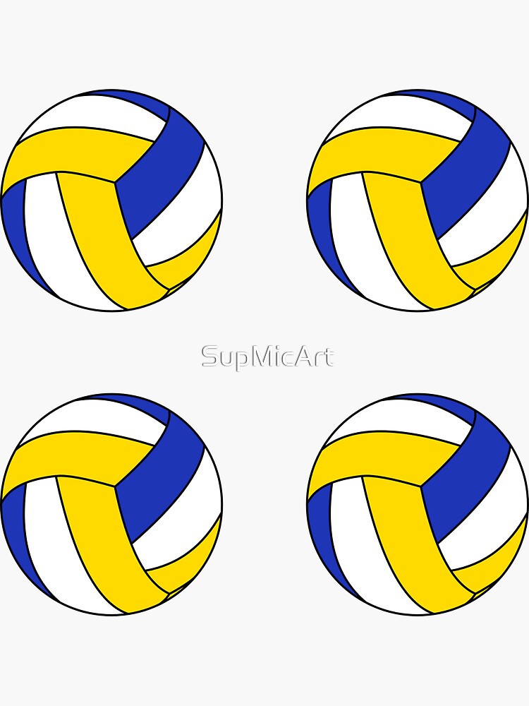 "Volleyball ball pack" Sticker for Sale by SupMicArt | Redbubble