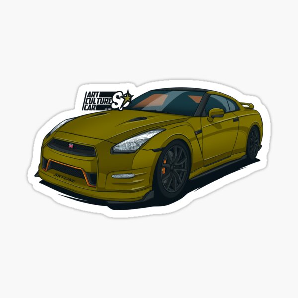 "SkyLine OR GTR R35" Sticker by SprayPatrick | Redbubble