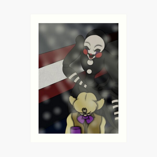 "FNAF Puppet and Golden Freddy" Art Print for Sale by PastelBell ...