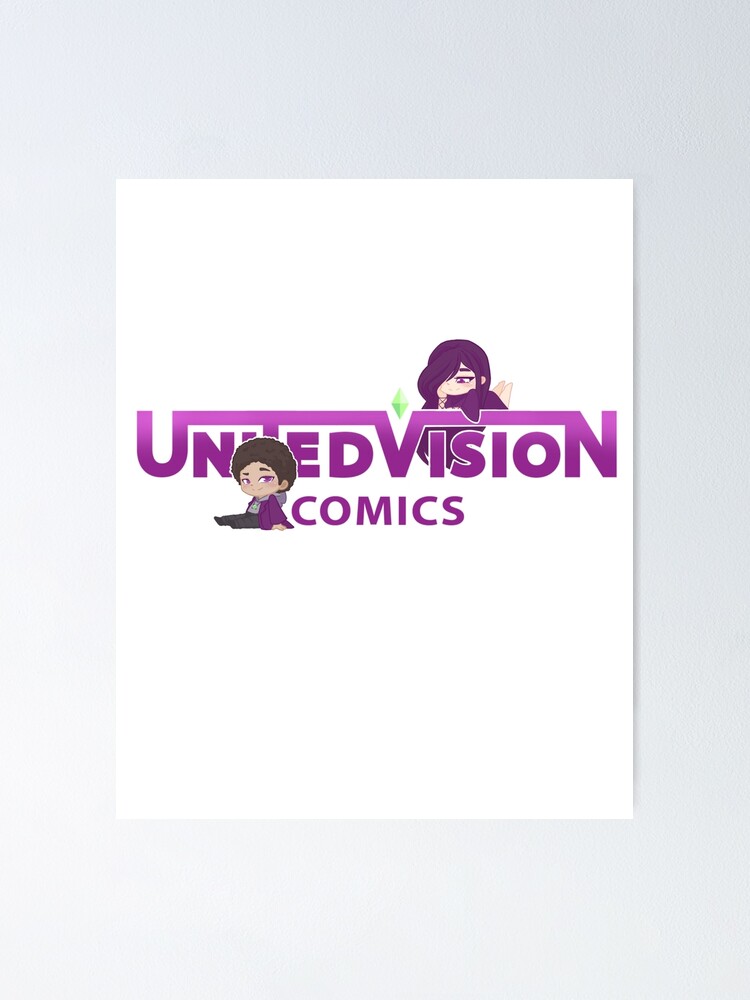 "United Vision Comics chibi logo" Poster by Dabrownman | Redbubble