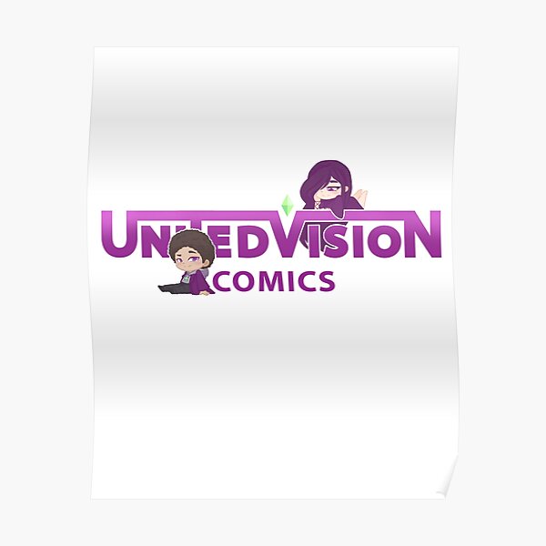"United Vision Comics chibi logo" Poster by Dabrownman | Redbubble