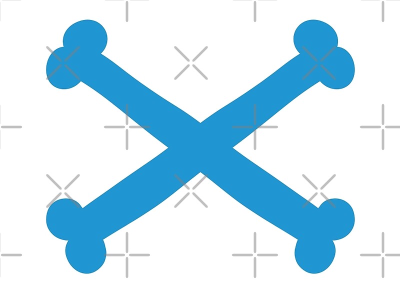 "Blue Crossbones" by CrayonQueen | Redbubble