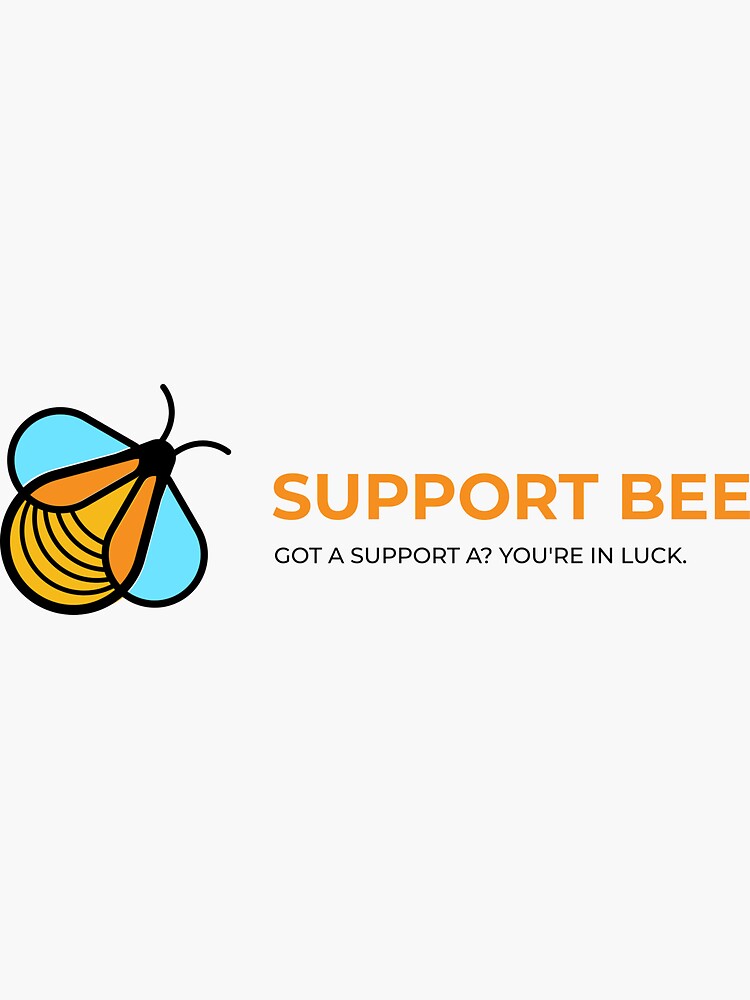 "SUPORT BEE LOGO GRAPHICS DESIGN" Sticker by AnkitRajpoot | Redbubble