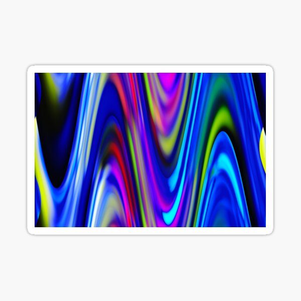 "Wavy Color" Sticker by Aidanyons | Redbubble