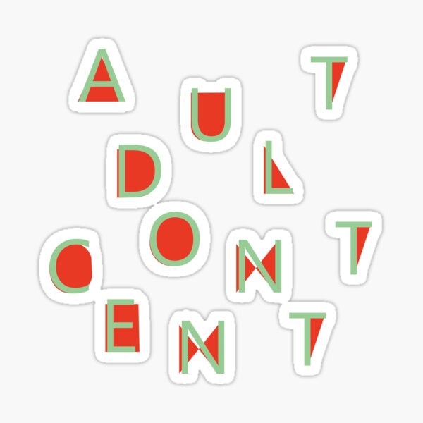 Adult Content Stickers | Redbubble
