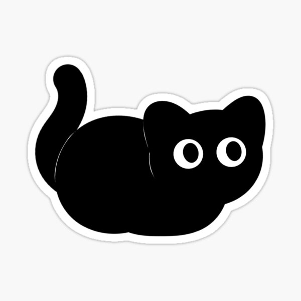 "Cat Loaf Silhouette" Sticker by ComfyKat | Redbubble