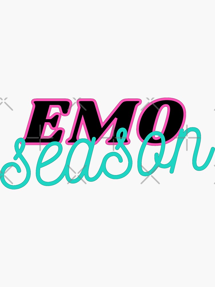 "emo season" Sticker for Sale by gianpierrebrrd | Redbubble