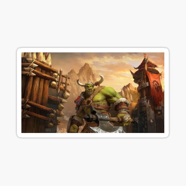 "Orc Warcraft" Sticker by BrigitteCooper | Redbubble