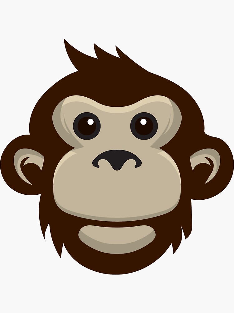"monkey face" Sticker by Achyshop | Redbubble