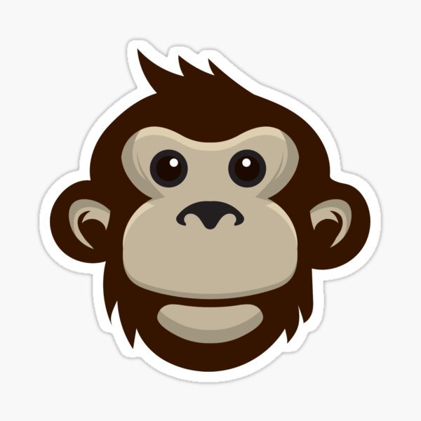 "monkey face" Sticker by Achyshop | Redbubble