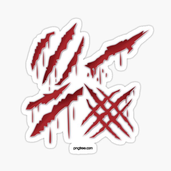 "SCRATCHES" Sticker by DAWIKI | Redbubble