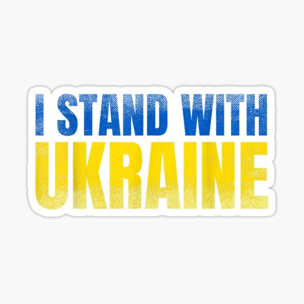 "Support Ukraine flag I Stand With Ukraine" Sticker by zotee | Redbubble