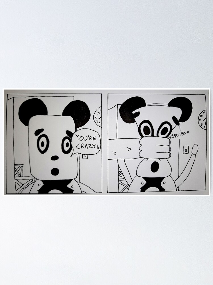"Comic Style Sorry panda original character art" Poster for Sale by ...