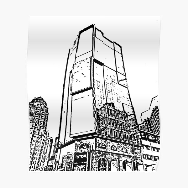 "City Building " Poster for Sale by allaboutsketch | Redbubble