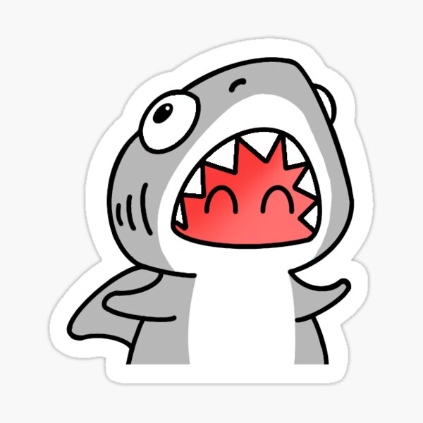 "Screaming Shark" Sticker by BreakAwayDesign | Redbubble
