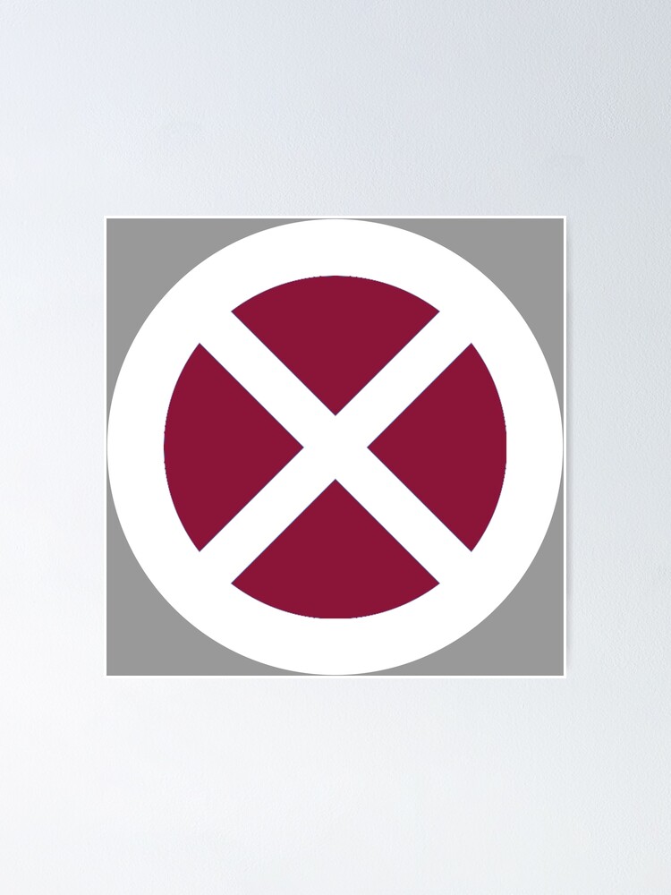 "Maroon Saltire retro mod roundel" Poster for Sale by ModSupporters ...