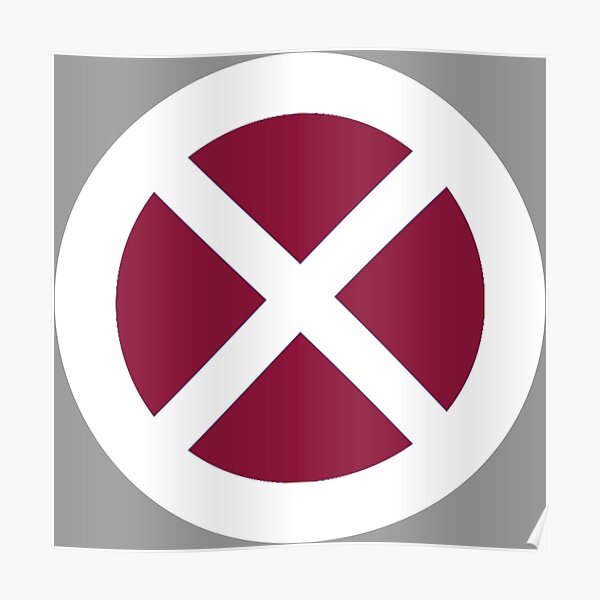 "Maroon Saltire retro mod roundel" Poster for Sale by ModSupporters ...