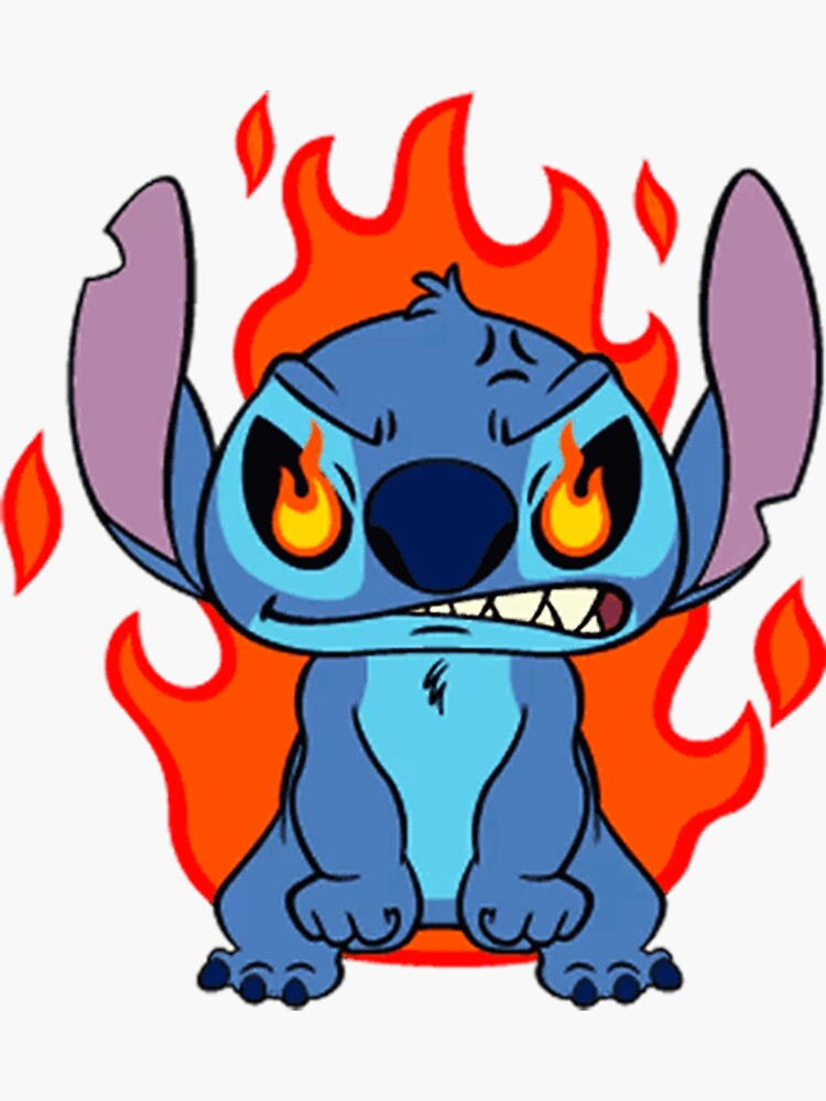 "ANGRY STITCH design " Sticker for Sale by TheBest4U11 | Redbubble