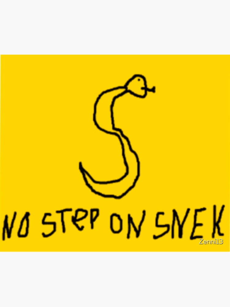 "no step on snek" Sticker for Sale by Zenni13 | Redbubble