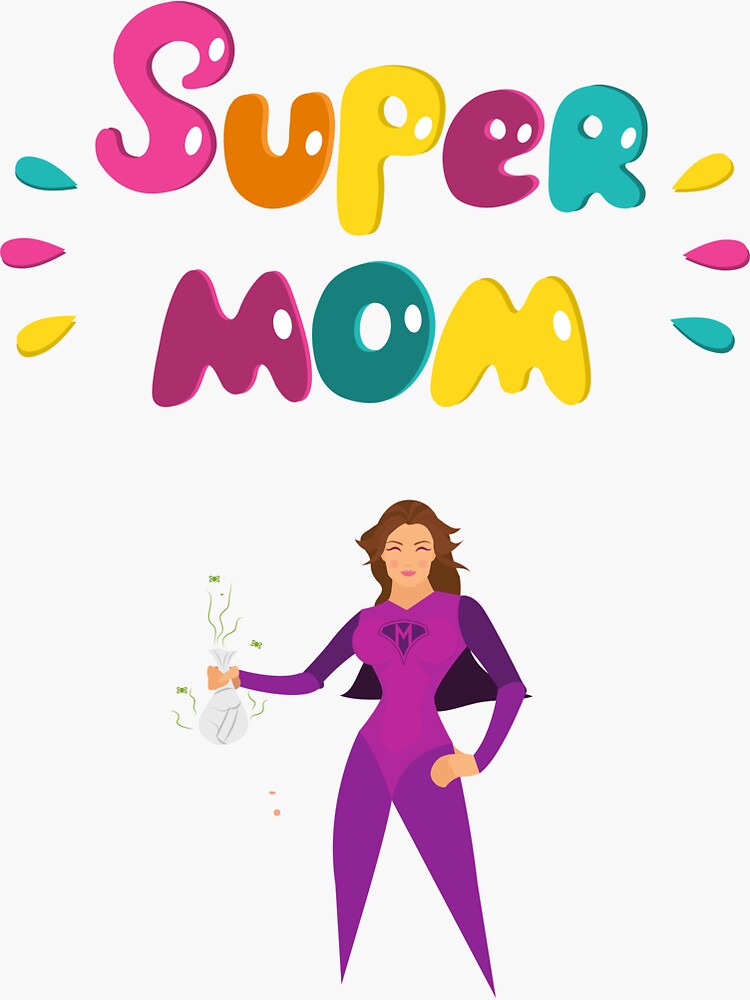 "Colourful Supermom. Mother's day and international women's day ...
