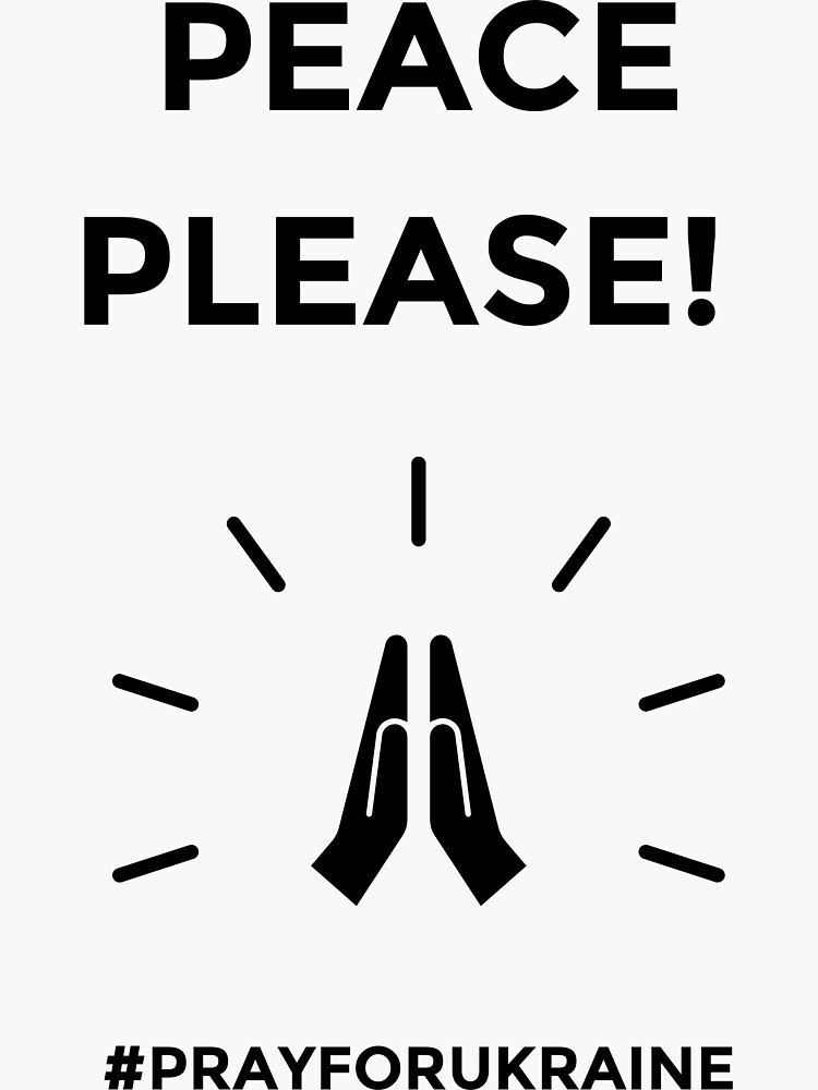 "PEACE PLEASE!" Sticker by BARCODE-DESIGNS | Redbubble