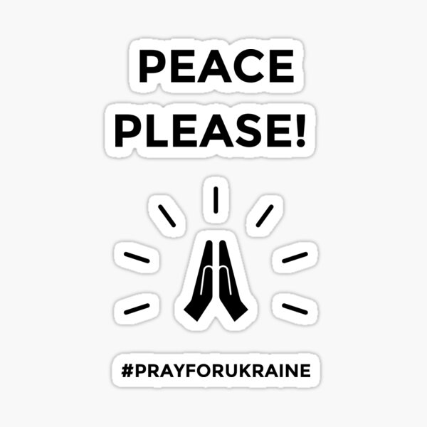 "PEACE PLEASE!" Sticker by BARCODE-DESIGNS | Redbubble