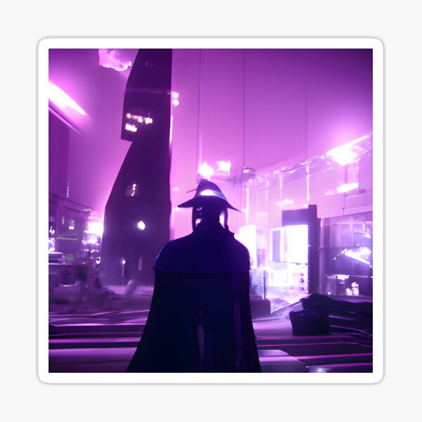 "Neon Wizard" Sticker for Sale by OrigamiKnife | Redbubble