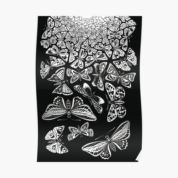 "M.C Escher - Butterflies Tessellation" Poster for Sale by Artone369 ...
