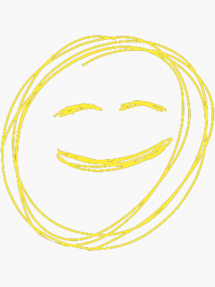 "Smiley Face Scribble Art." Sticker by Sell-it-baby23 | Redbubble