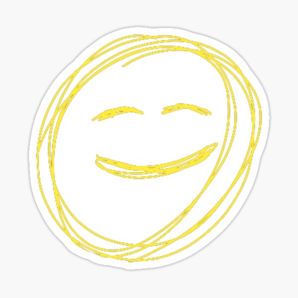 "Smiley Face Scribble Art." Sticker by Sell-it-baby23 | Redbubble