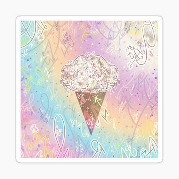 "Magical Vanilla Ice Cream" Sticker by vanillakirsty | Redbubble