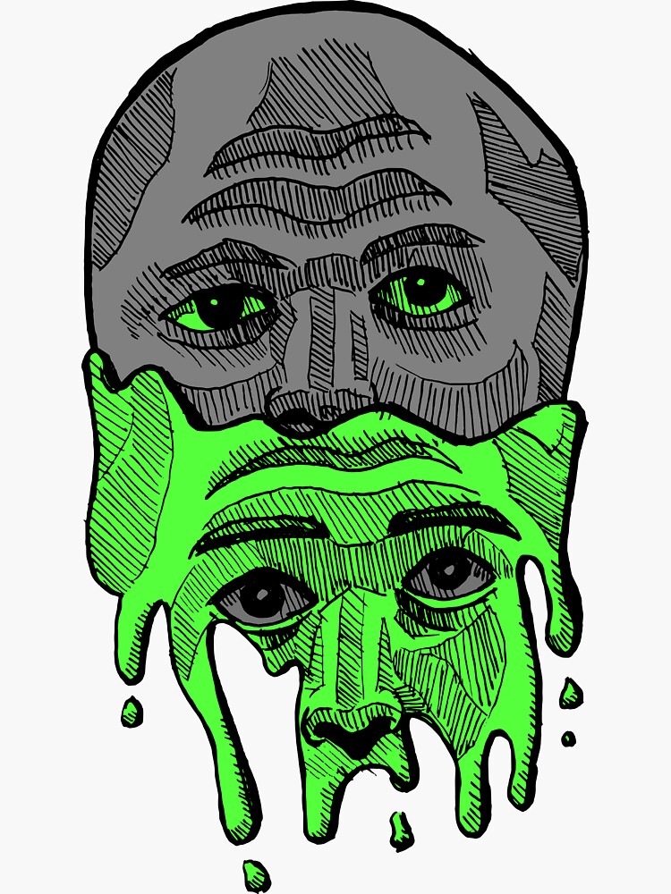 "2 cool eye-catching faces" Sticker for Sale by my-drawings | Redbubble