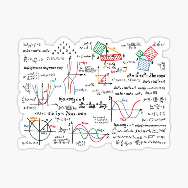 "Mathematical equations" Sticker by TheDZStore | Redbubble