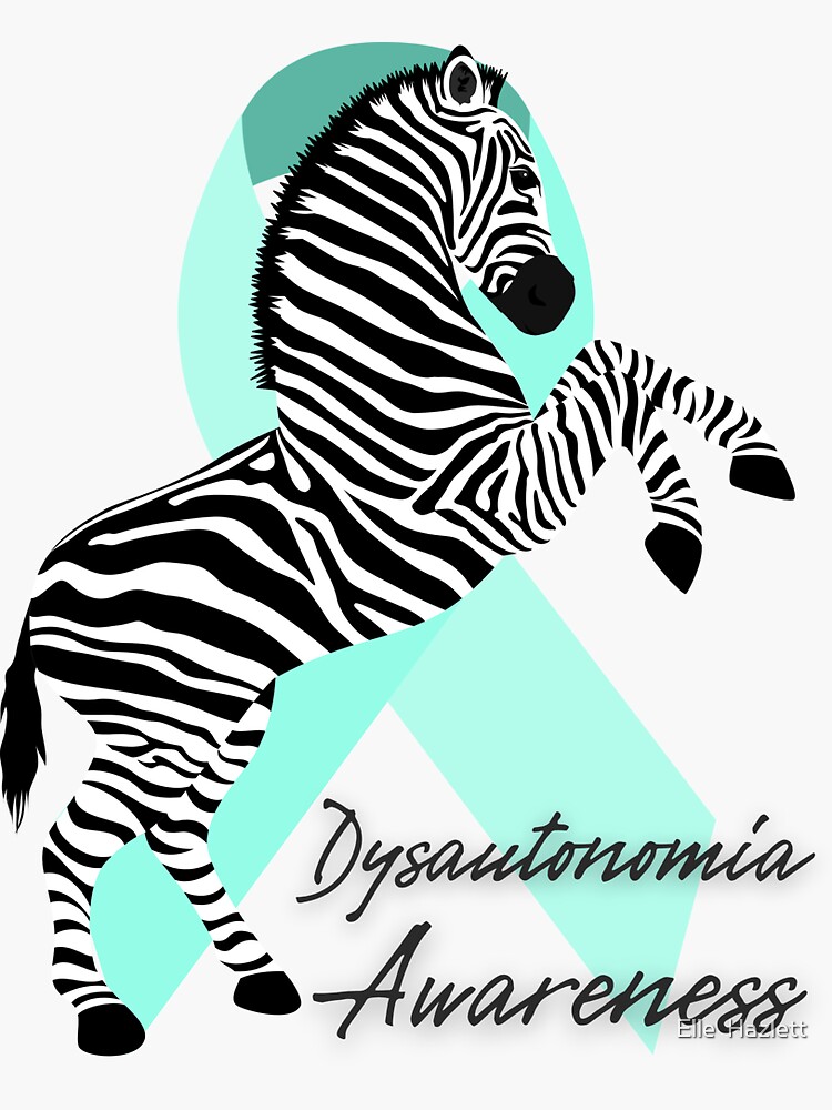 "Dysautonomia Awareness Ribbon" Sticker for Sale by ElleHazlett | Redbubble