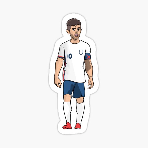 "Animated Christian Pulisic" Sticker by 10eliwendel | Redbubble