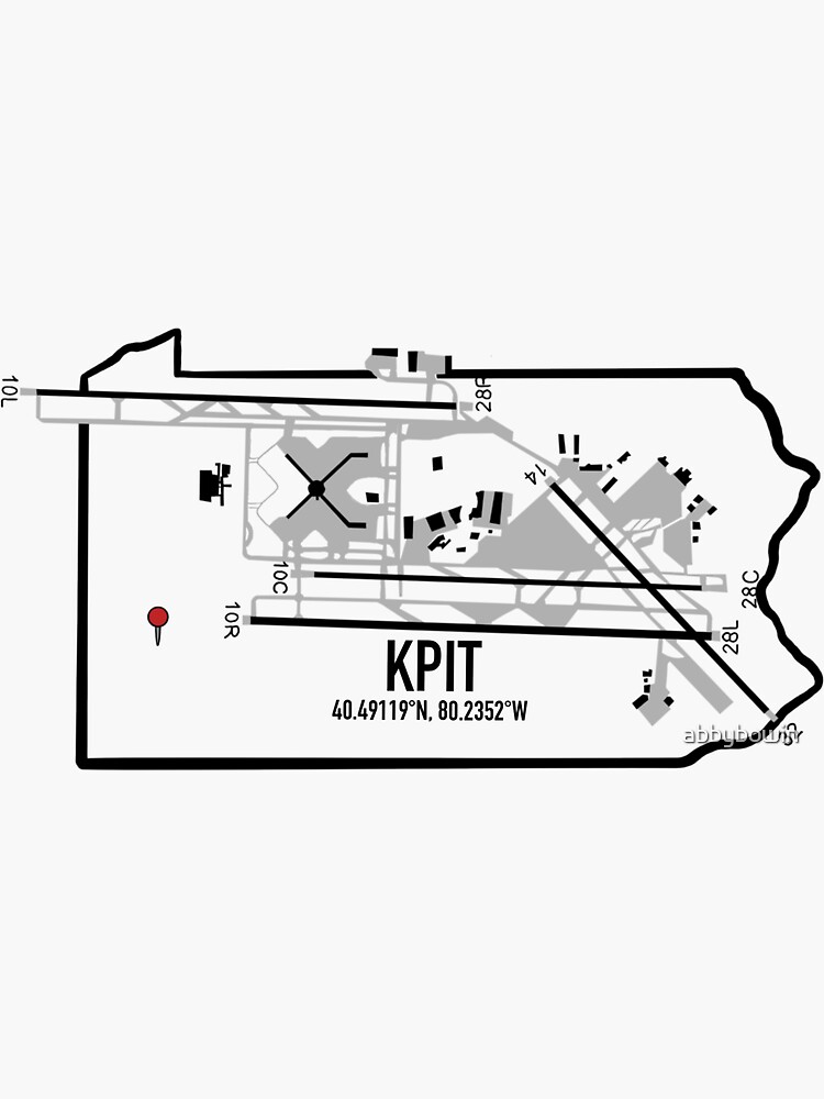 "KPIT - Pittsburgh International Airport Diagram" Sticker for Sale by ...
