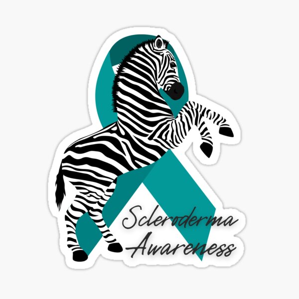 "Scleroderma Awareness Ribbon" Sticker by ElleHazlett | Redbubble