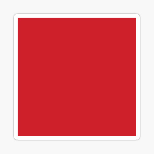 "fire engine red #ce2029, RGB color" Sticker by buzztop | Redbubble