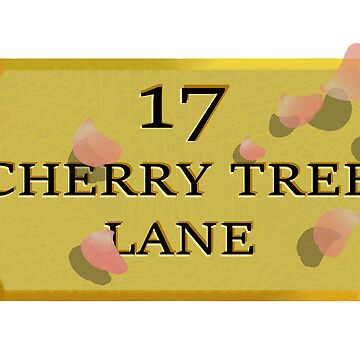 "17 Cherry Tree Lane" Sticker for Sale by KillerKate176 | Redbubble