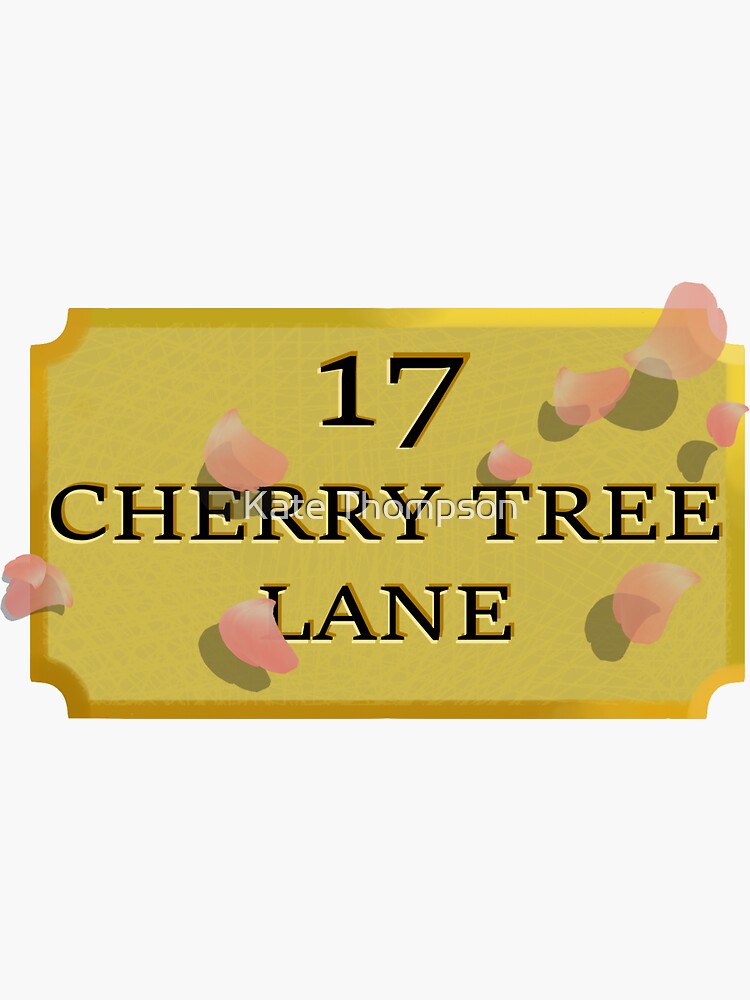 "17 Cherry Tree Lane" Sticker for Sale by KillerKate176 | Redbubble