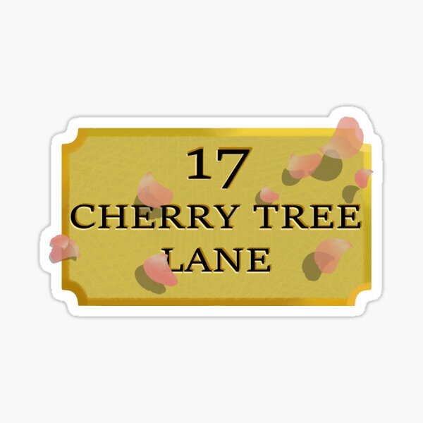"17 Cherry Tree Lane" Sticker for Sale by KillerKate176 | Redbubble