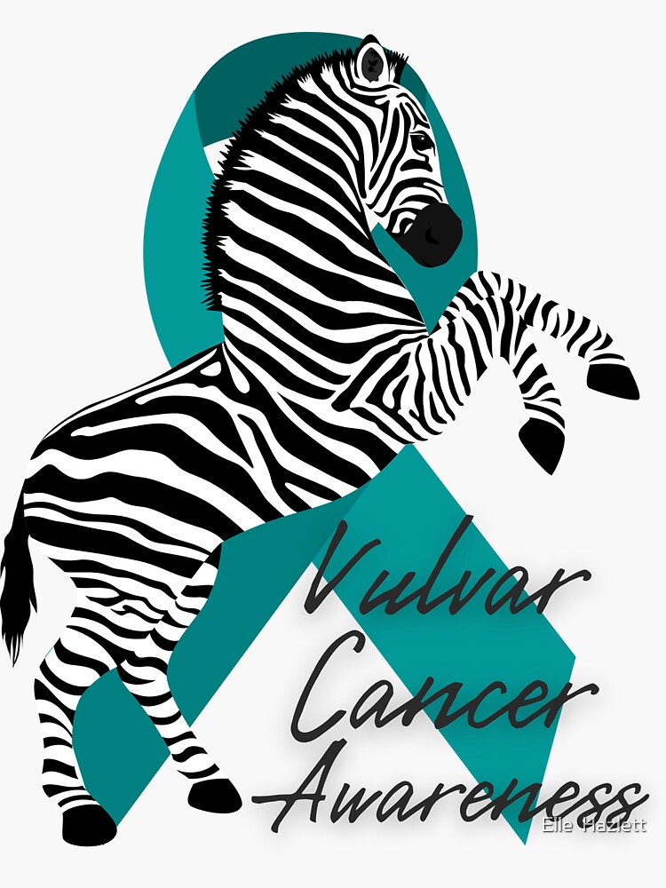"Vulvar Cancer Awareness Ribbon" Sticker by ElleHazlett | Redbubble