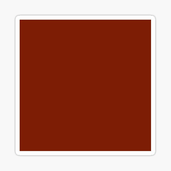 "Kenyan Copper #7c1c05, RGB color" Sticker by buzztop | Redbubble