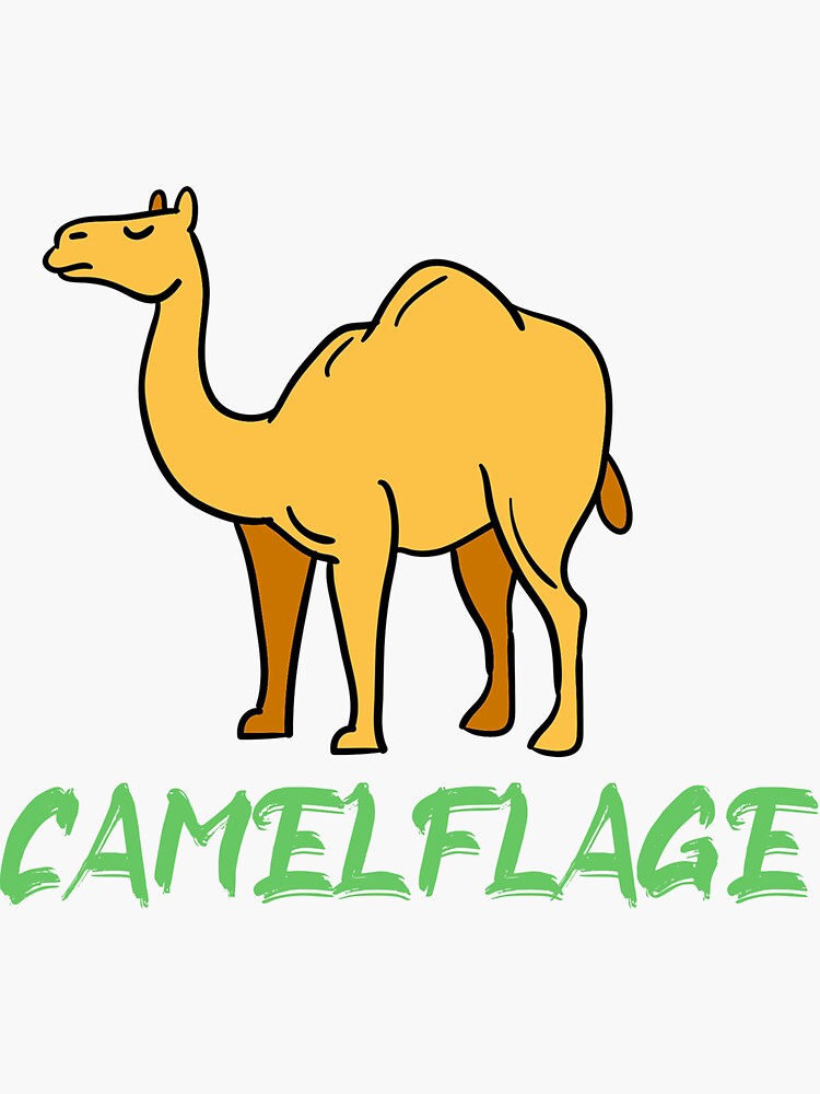 "Camelflage: funny, stylish fit 2022" Sticker by Rah-Hassan | Redbubble